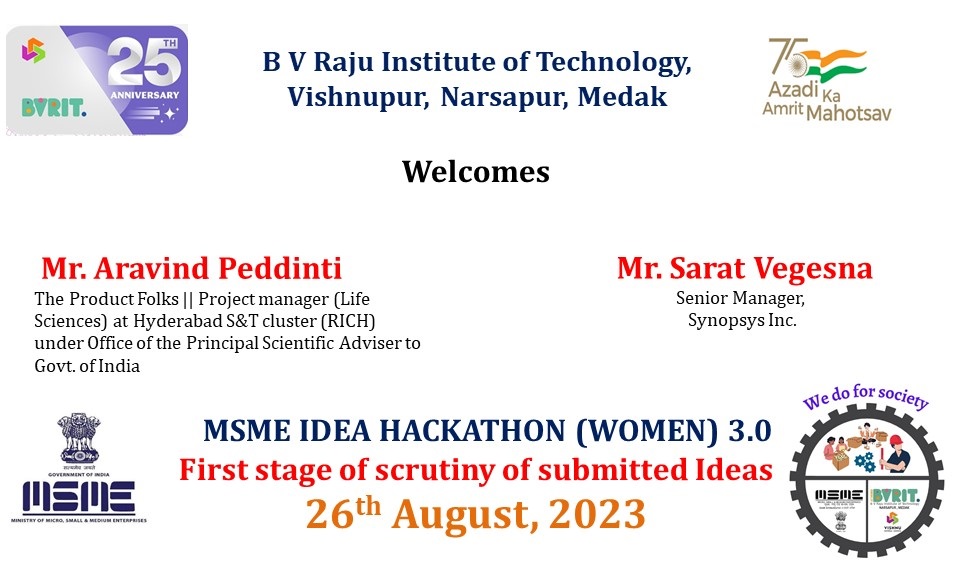 MSME Women Hackathon 3.0: Preliminary round of scrutiny of submitted ideas on 26-08-2023 at 10am ...