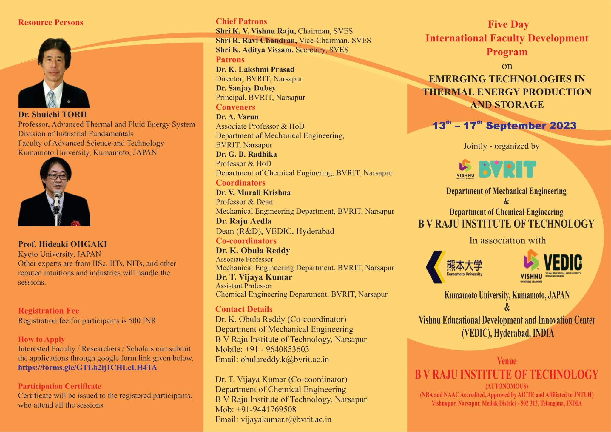 Mechanical Engineering: Five Day International FDP on “Emerging ...