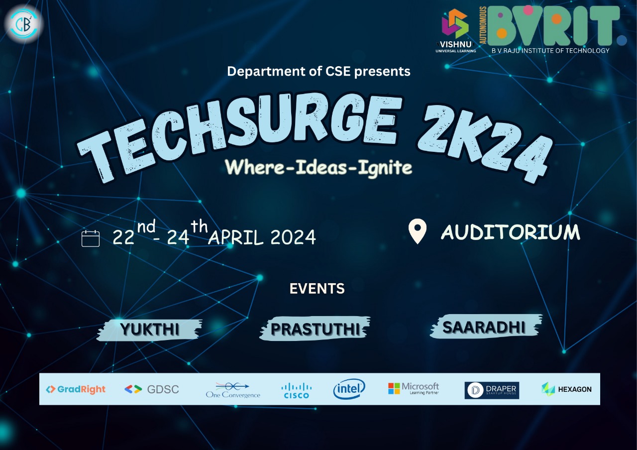 Dept. of CSE: A Tech Extravaganza “TECHSURGE 2K24 – Where Ideas Ignite ...